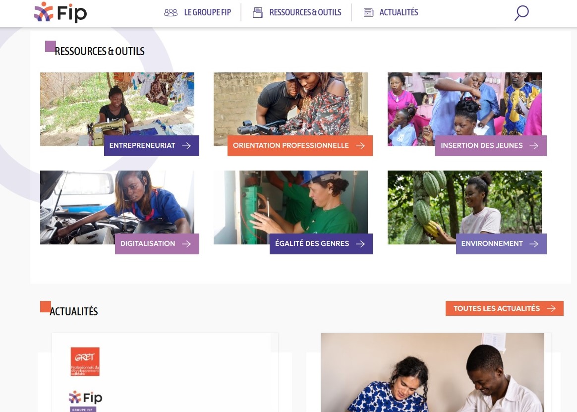 Le groupe FIP s'est doté d'un site internet ! - Essor ONG